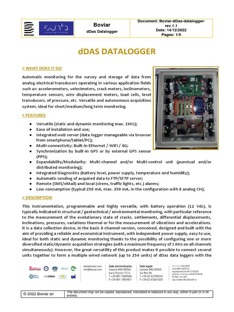 Ddas Datalogger (EN) | PDF | Usb | Computer Network