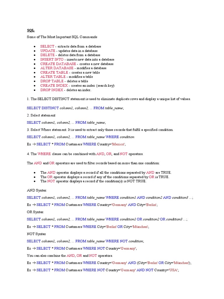 SQL 1 | Download Free PDF | Database Index | Table (Database)