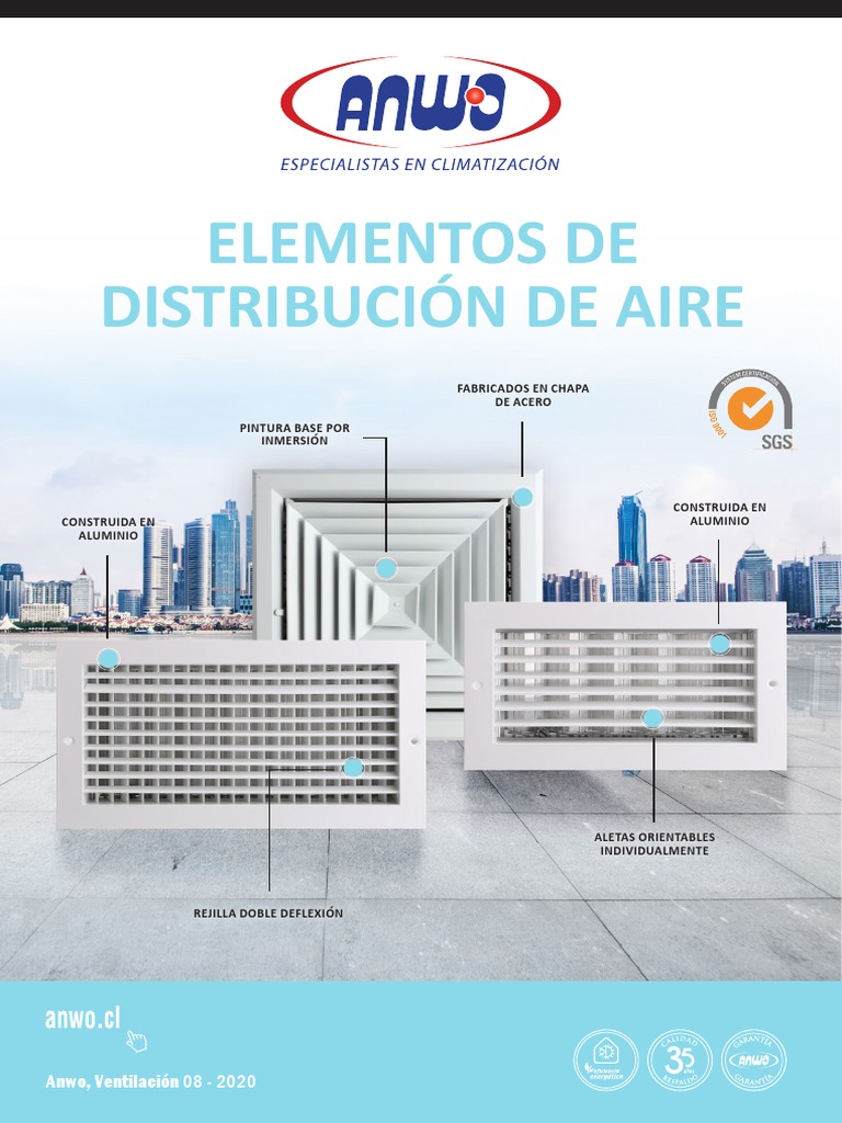 Rejillas y Difusores ANWO | PDF | Rieles | Sector secundario de la economía