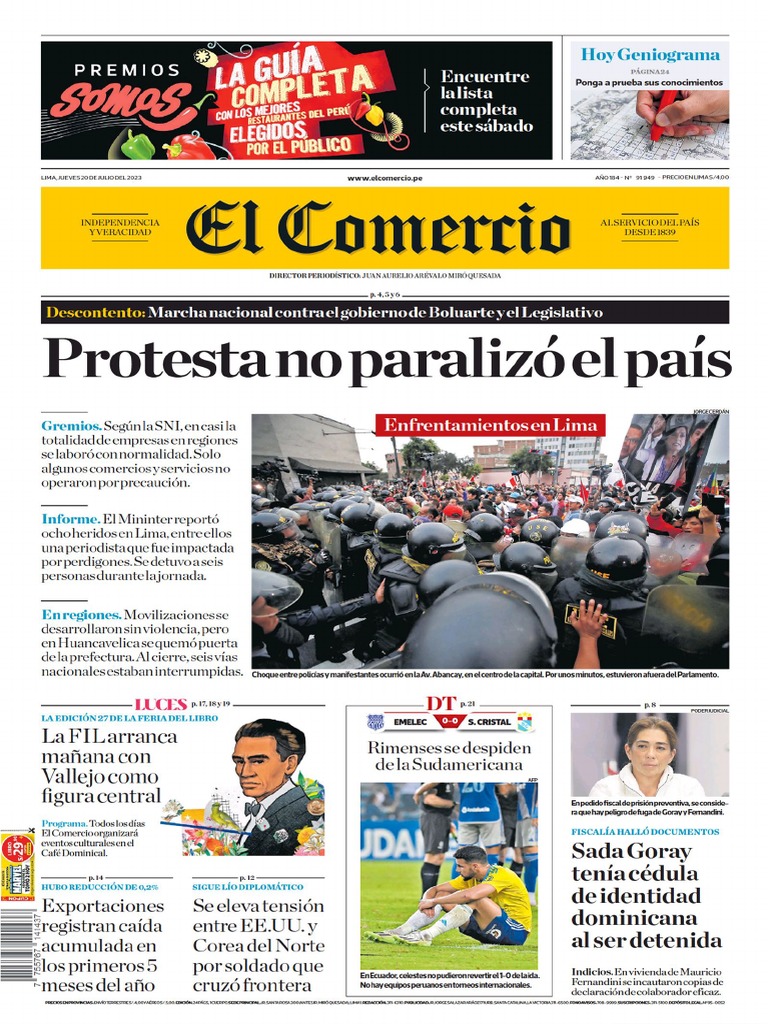 20230720 Lima El Comercio | PDF