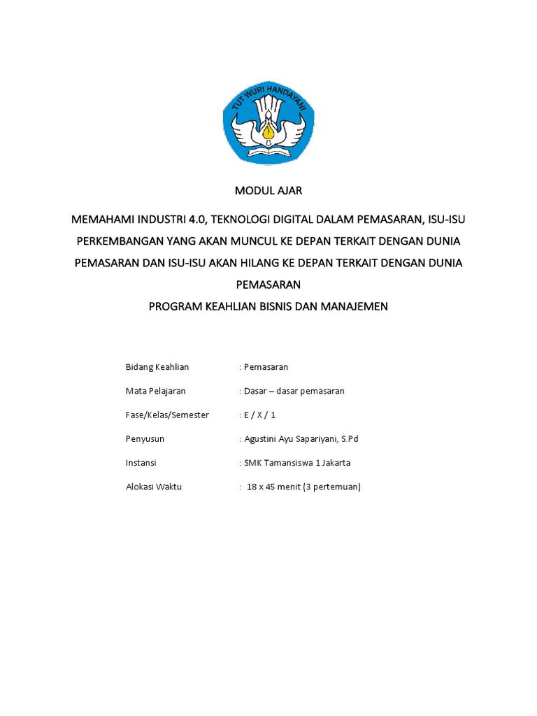 Modul Ajar Dasar-Dasar Pemasaran - Memahami Perkembangan Pemasaran Mulai Dari Konvensional ...