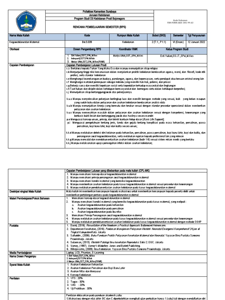 RPS Gadar Maternal Ulfah | PDF