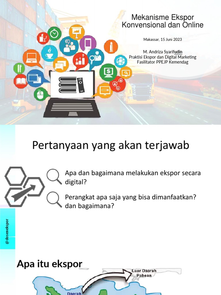 Mekanisme Ekspor Konvensional Dan Online Makassar | PDF