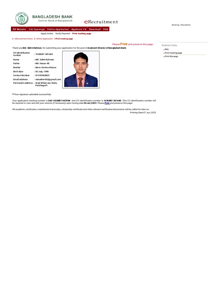 Application Tracking Number | PDF