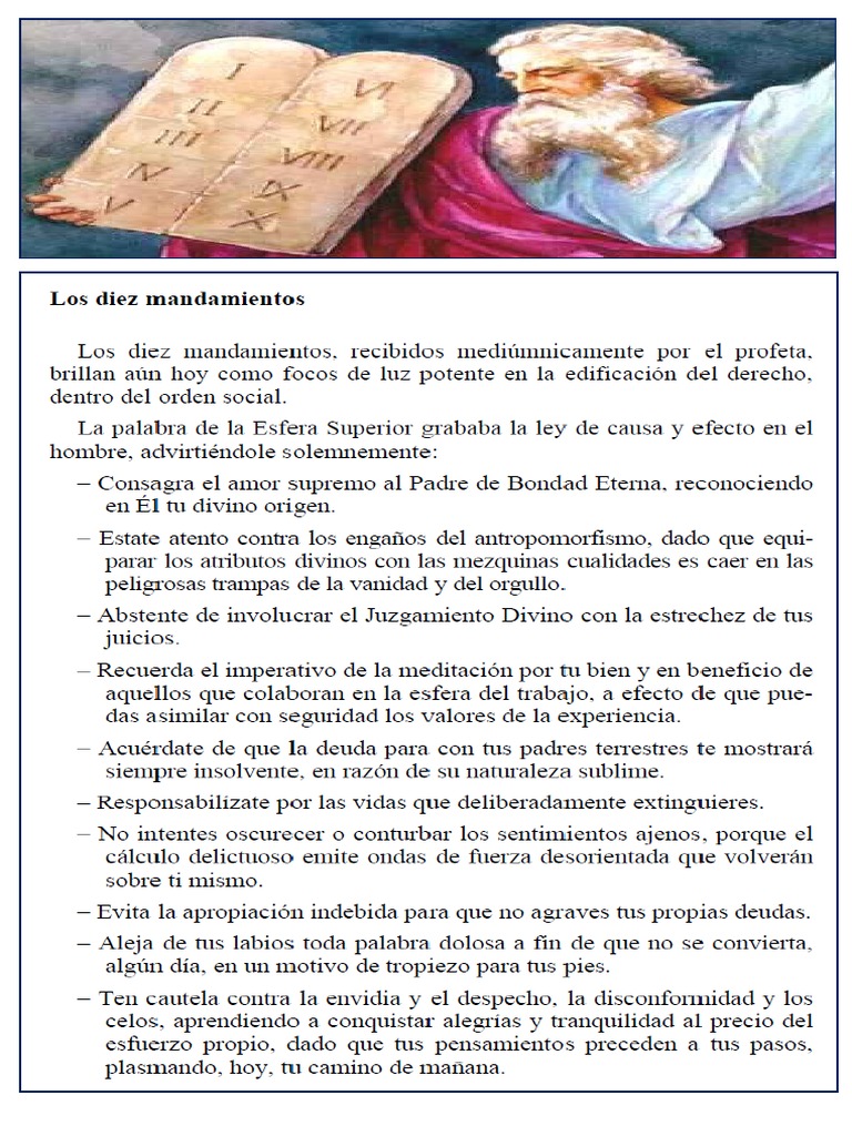 LOS DIEZ MANDAMIENTOS ORIGINALES Final | PDF
