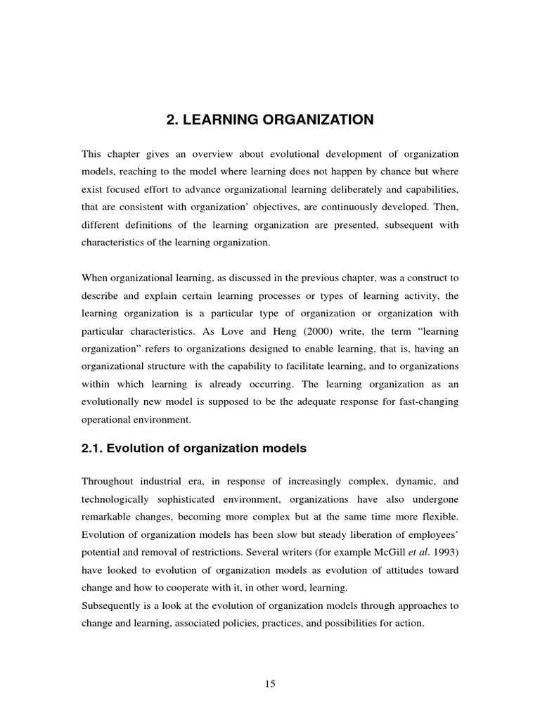 Learning 0rganization | PDF | Learning | Leadership