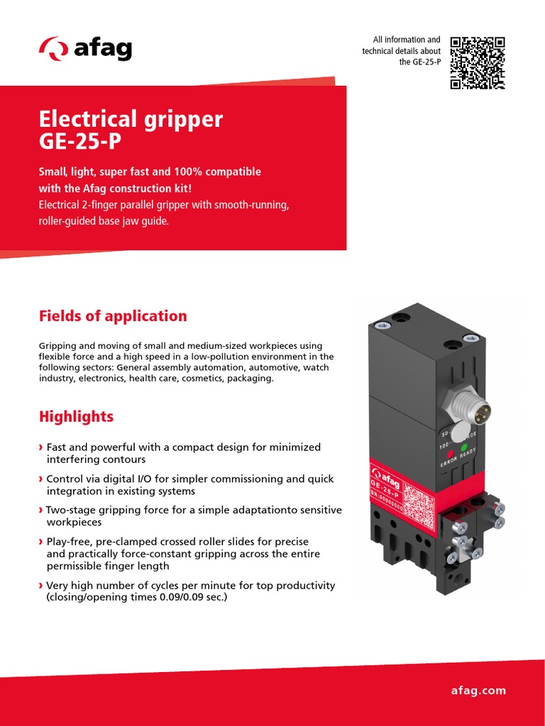 Afag Produktflyer GE 25 P Web en | PDF | Electrical Engineering | Physical Sciences