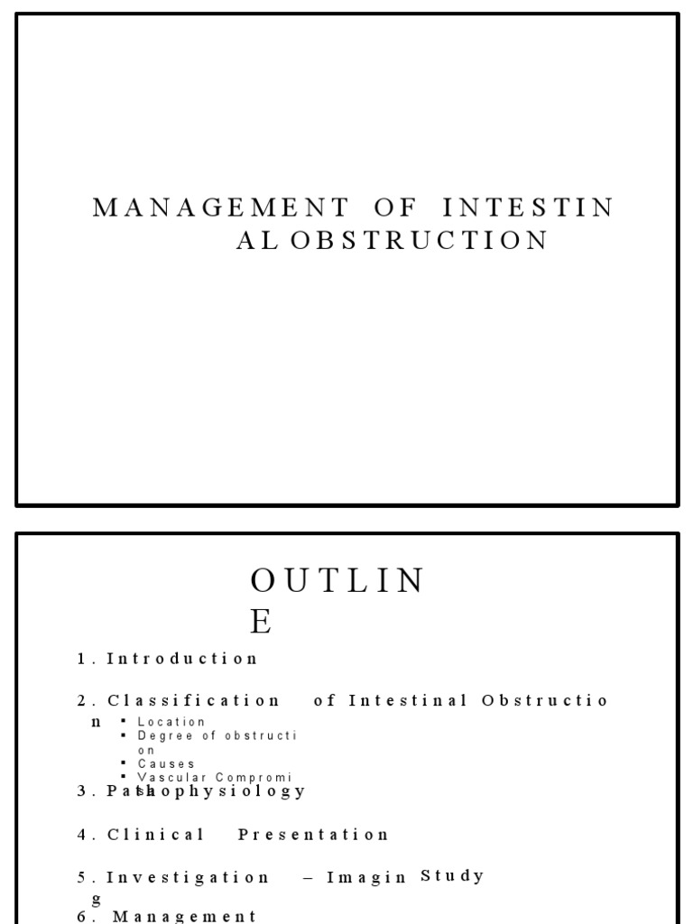 Classification of Intestinal Obstruction | PDF | Gastroenterology ...