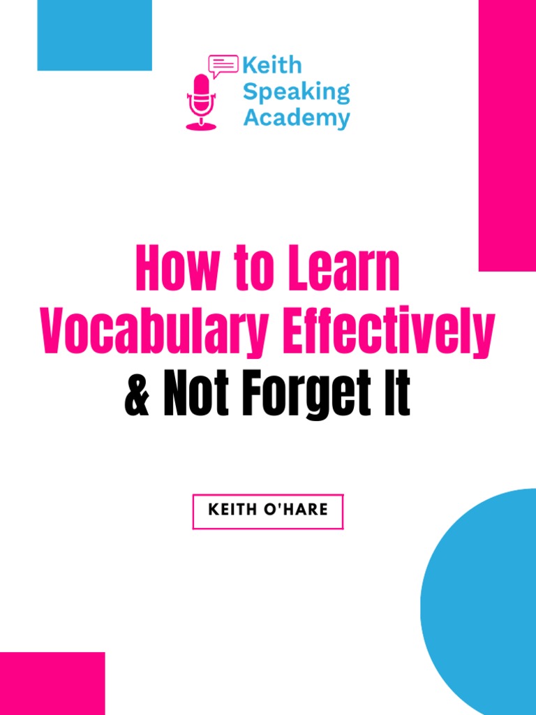 How To Learn Vocabulary+Effectively Not Forget It | Download Free PDF ...
