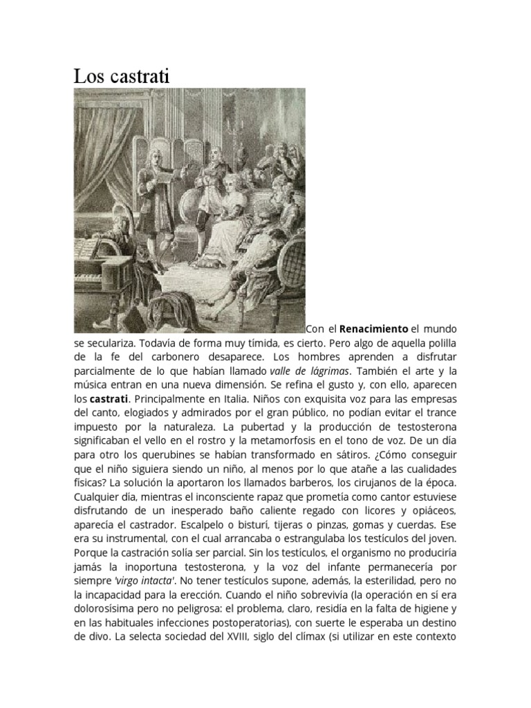 Los Castrati | PDF | Música vocal | Canto