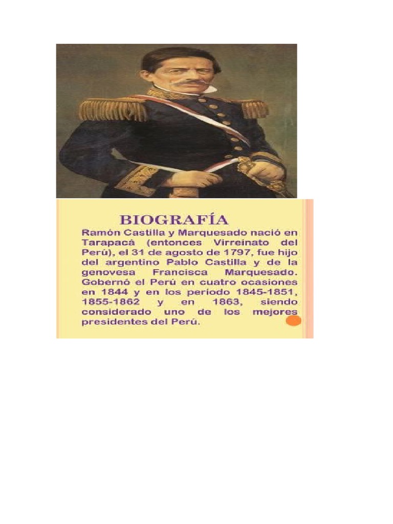 BIOGRAfia Ramon Castilla | PDF