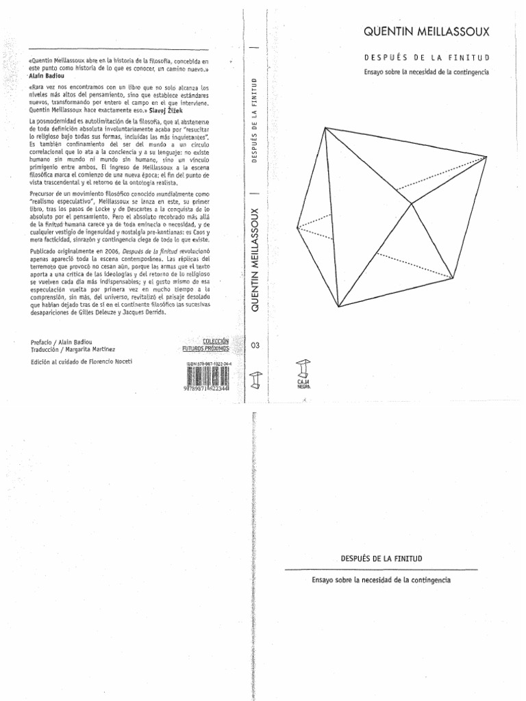Quentin Meillassoux Despues De La Finitud Pdf Descargar Gratis Pdf