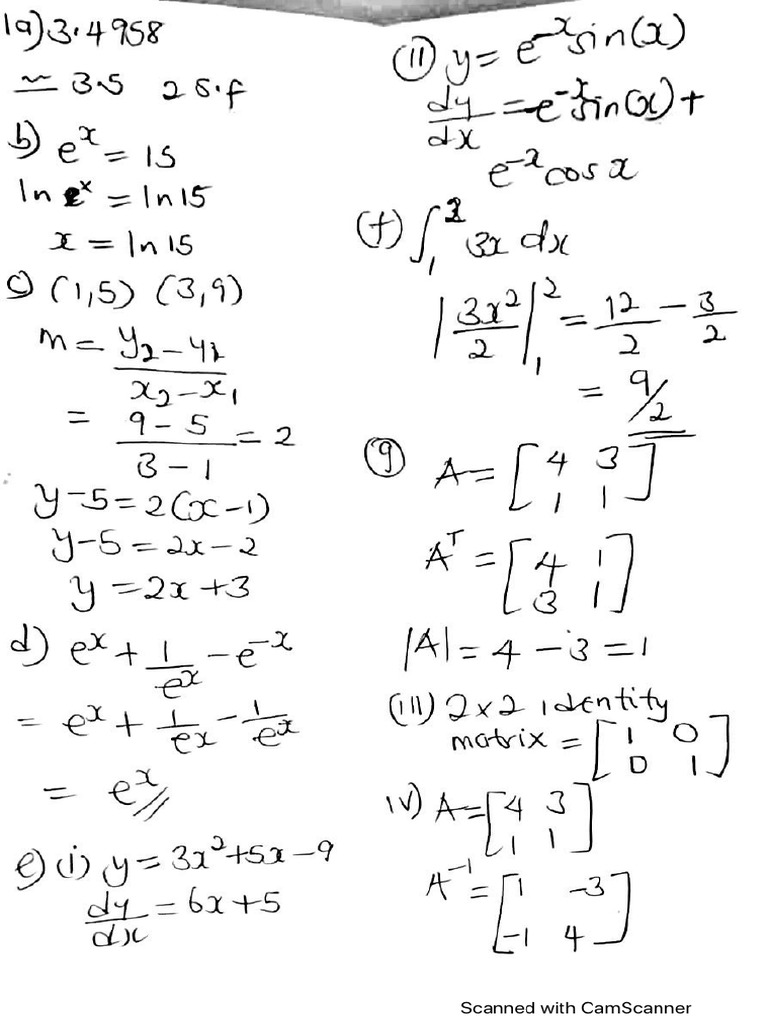 Maths Solution | PDF Maths Solution | PDF