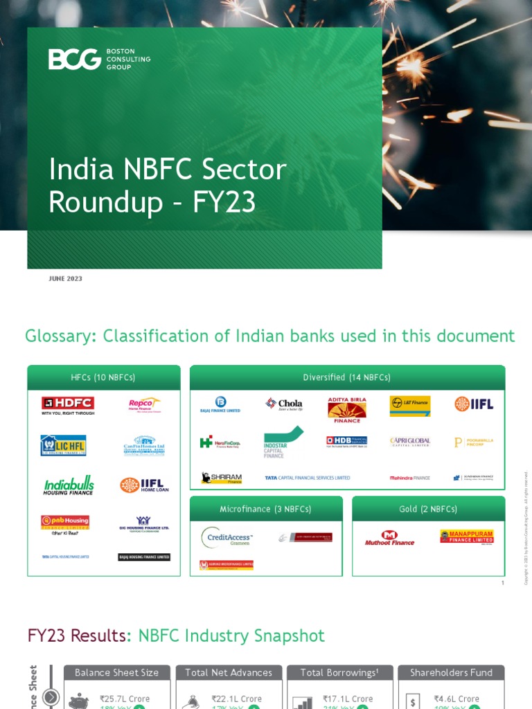 NBFC Sector Update Fy23 VF | PDF | Non Bank Financial Institution | Banks