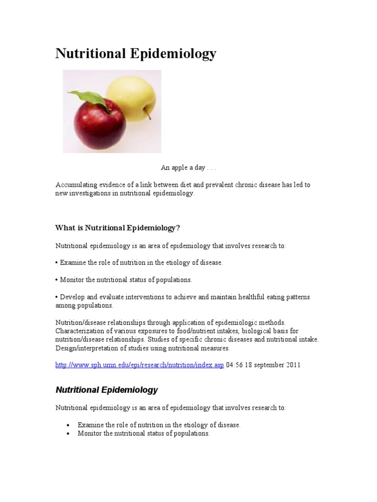 Understanding Nutritional Epidemiology | PDF | Nutrition | Diet & Nutrition
