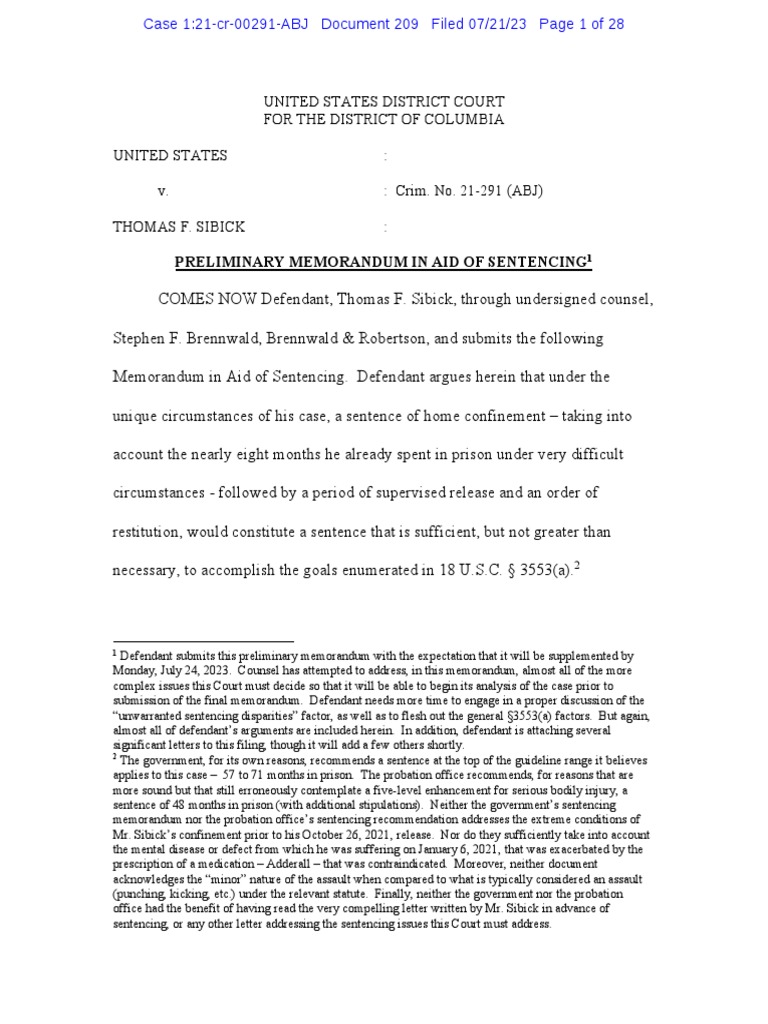 Sibick Letter | PDF | Solitary Confinement | United States Federal ...