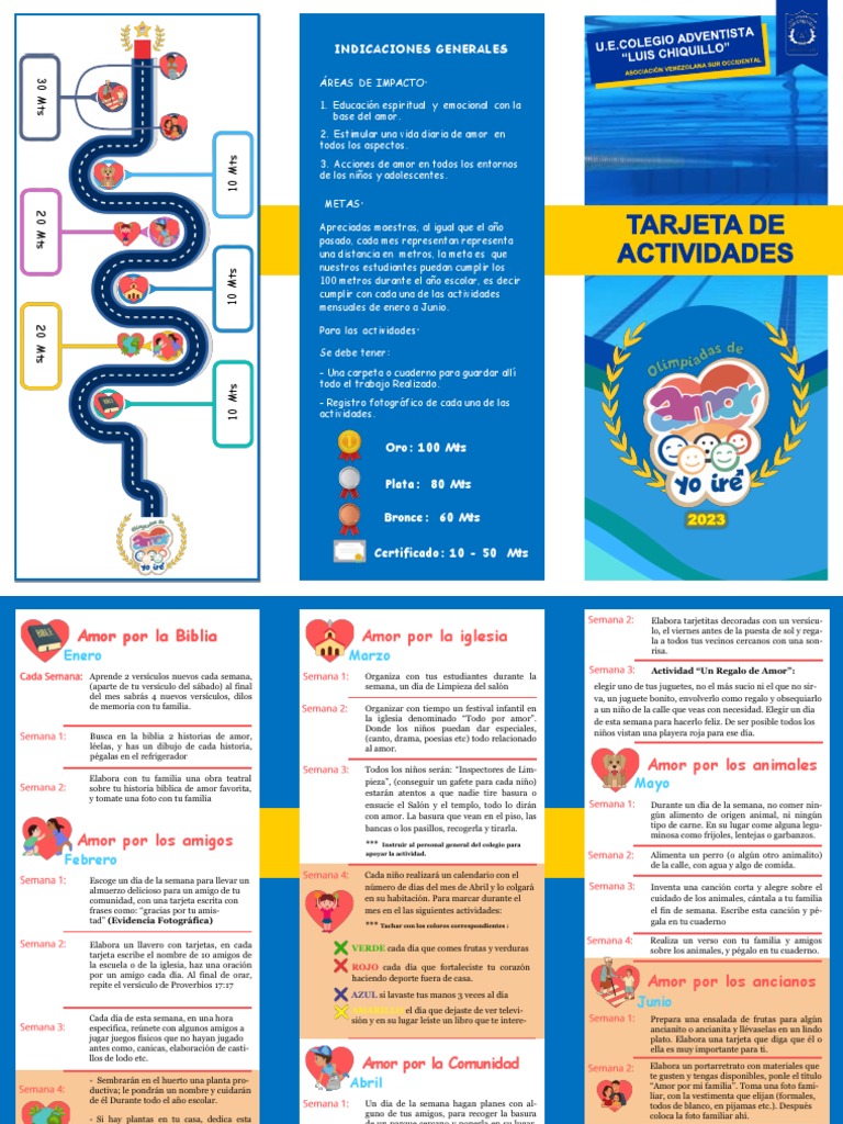 Folleto de Actividades - Maestras - Olimpiadas de La Fe | PDF | Amor