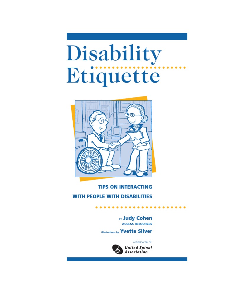 Disability Etiquette | PDF | Hearing Loss | Wheelchair