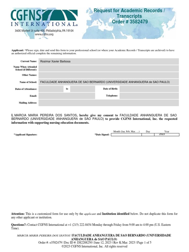 Rozimar - CRP SCHOOL REQ RPT Academic Records Transcripts Form A | PDF ...