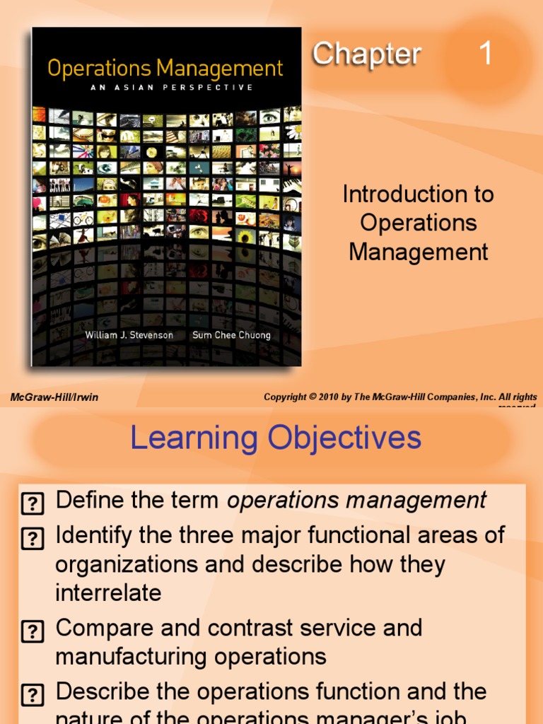 1 Introduction To Operations Management | Download Free PDF | Supply Chain | Operations Management