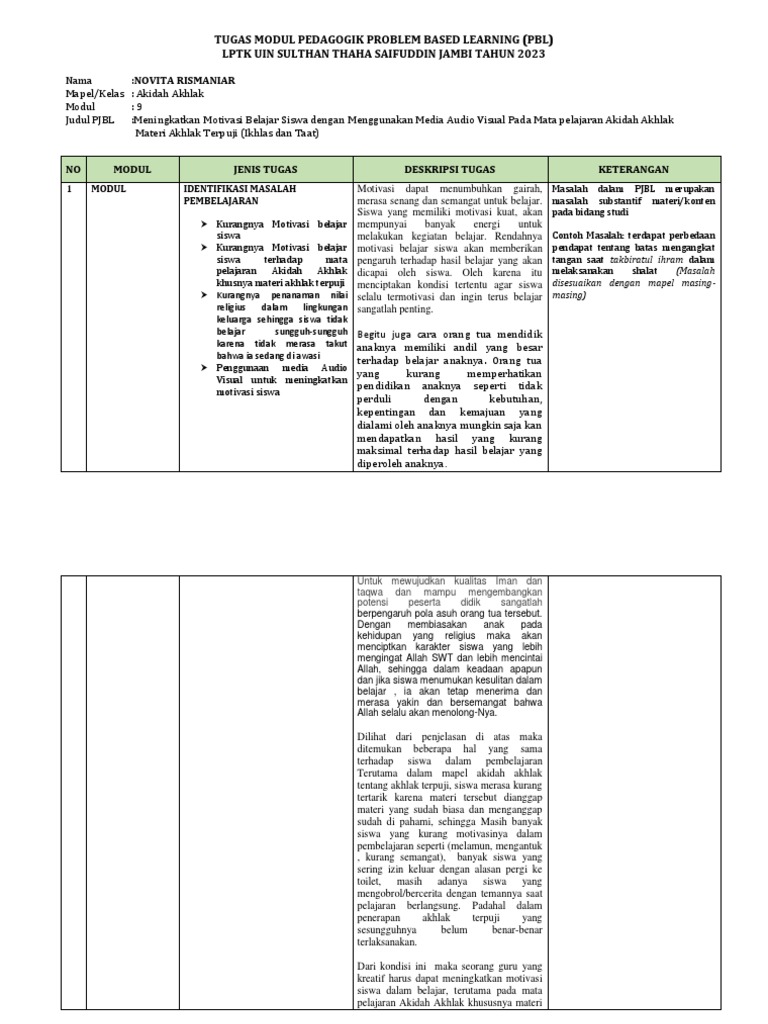 Tugas Analisa PBL Modul 9 | PDF