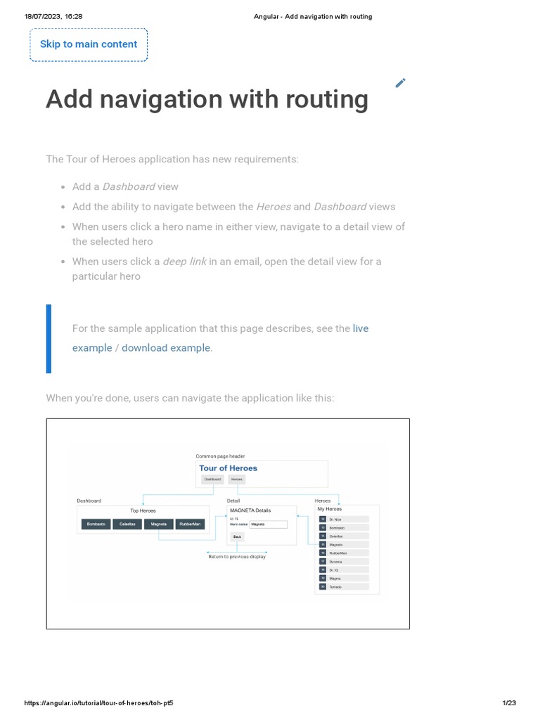 17 Angular Add Navigation With Routing Pdf Web Development