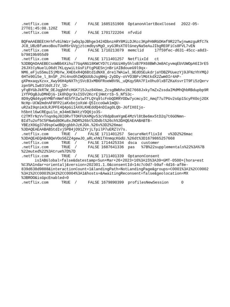 Netflix VIP Cookies | PDF