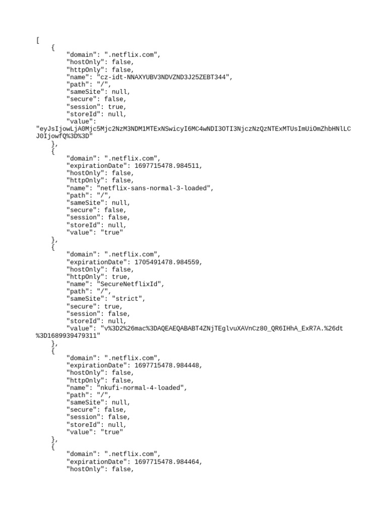 Netflix Cookies | PDF | Http Cookie | Sql