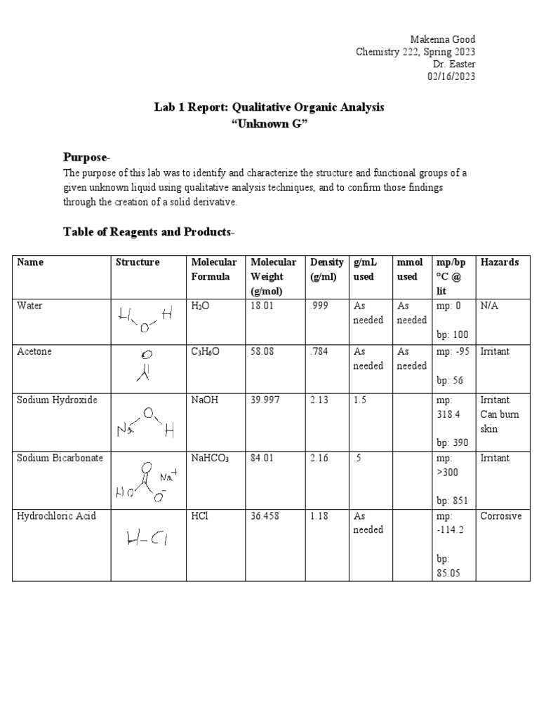 Lab Report 1 | PDF | Solubility | Chemistry Lab Report 1 | PDF | Solubility | Chemistry
