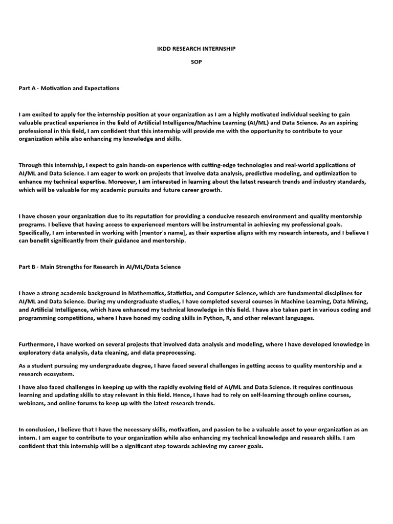 Ikdd Research Sop | PDF | Machine Learning | Artificial Intelligence