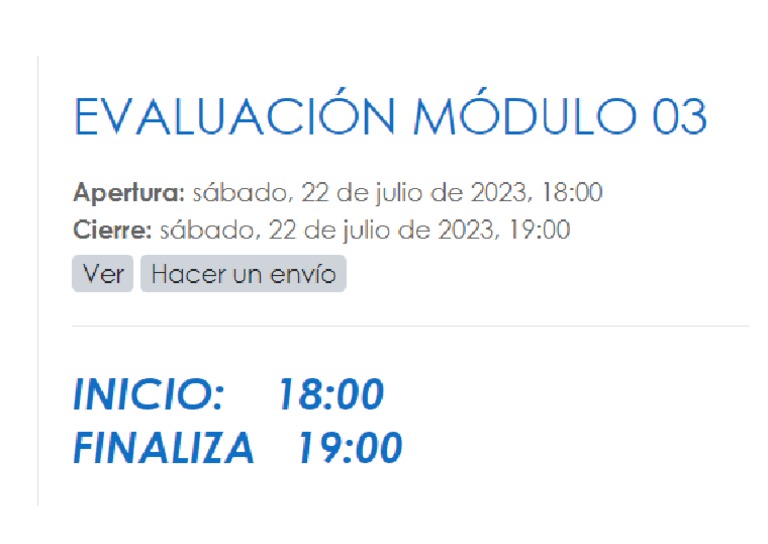 Evaluacion Modulo 03 - Aviso | PDF