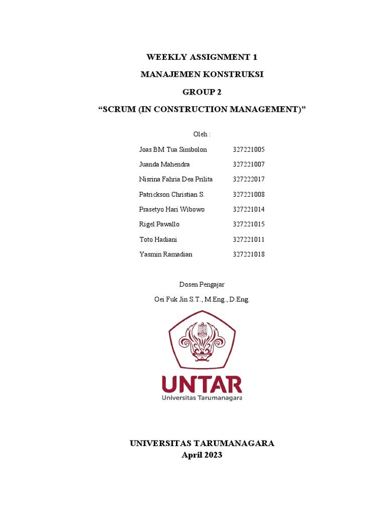 WEEKLY ASSIGNMENT 1 MK - SCRUM Rev2 | PDF | Seni