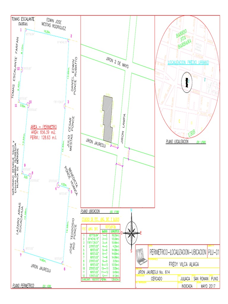 Plano Predio Urbano-Layout1 | PDF