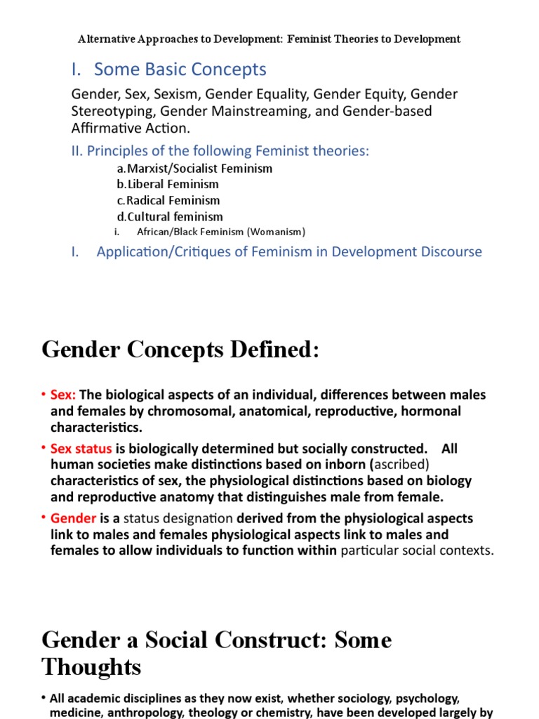 Feminist Approaches To Development | PDF | Gender Studies | Feminism