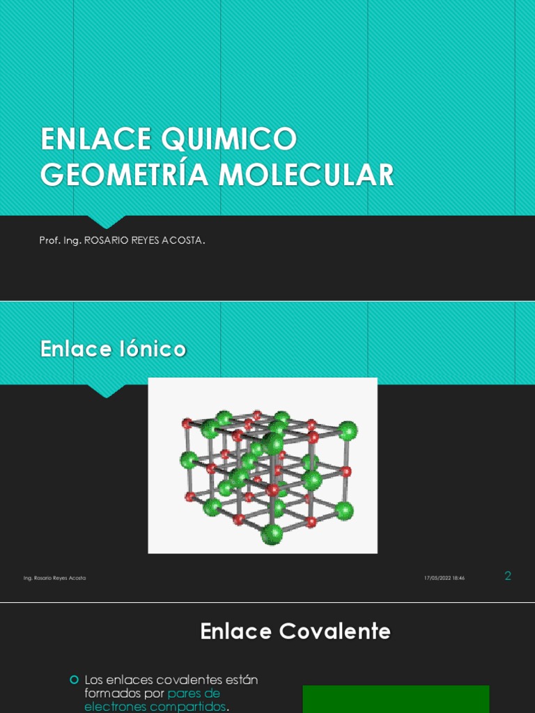 ENLACE QUIMICO Geometria Molecular1 | PDF | Polaridad química | Enlace covalente