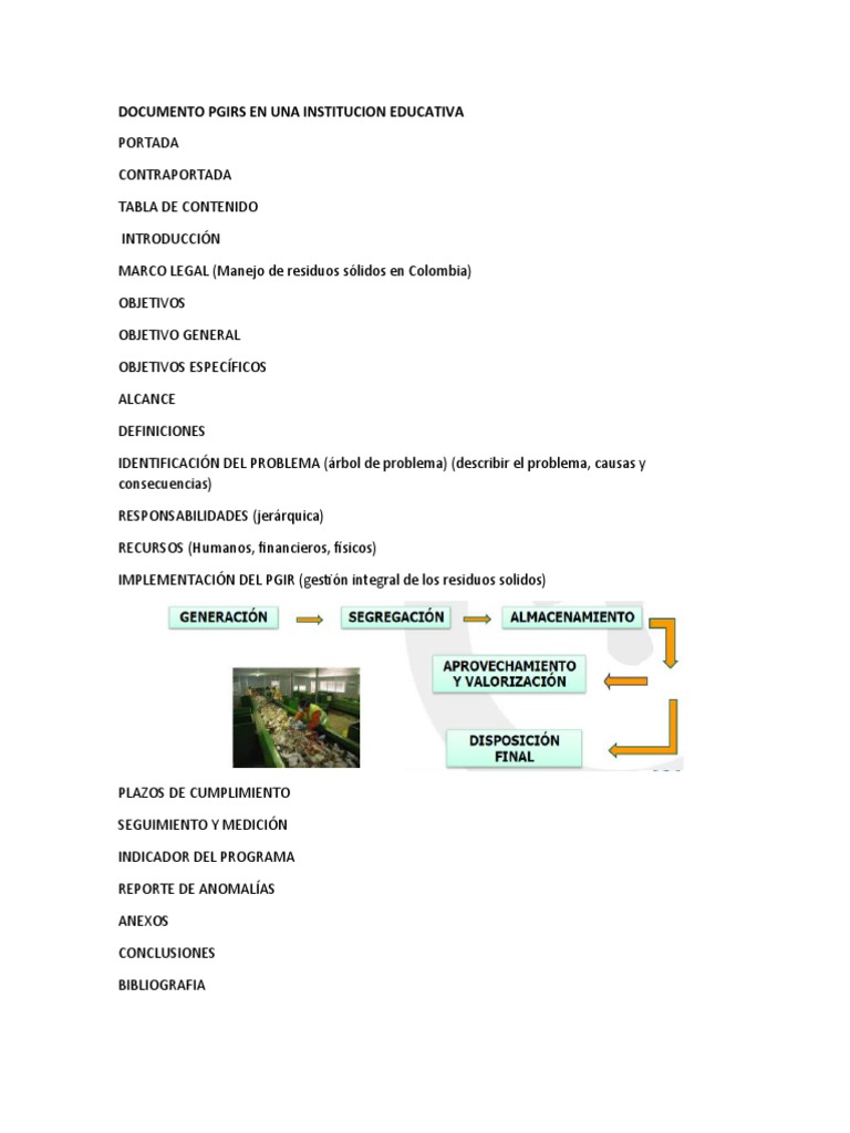 Contenido Pgirs | PDF