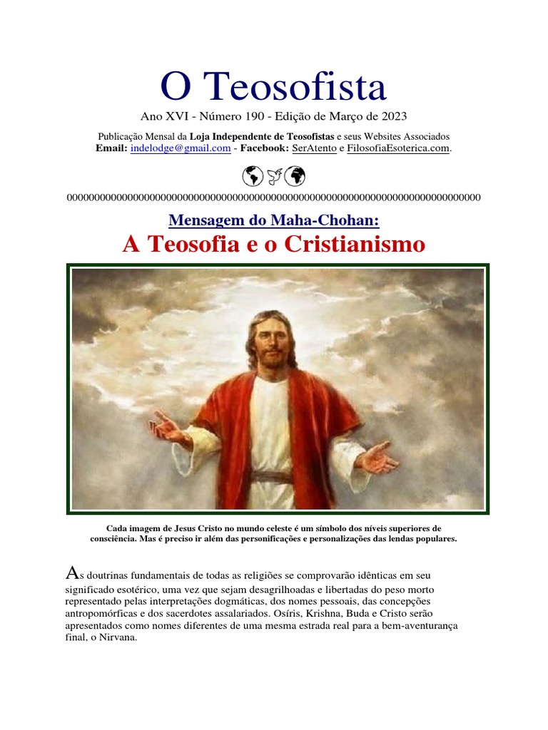 Teosofia e Cristianismo: Conexões Esotéricas | PDF | Teosofia | Science