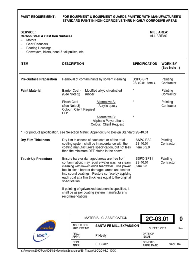 2C-03-01 Rev 0 | PDF | Paint | Building Engineering