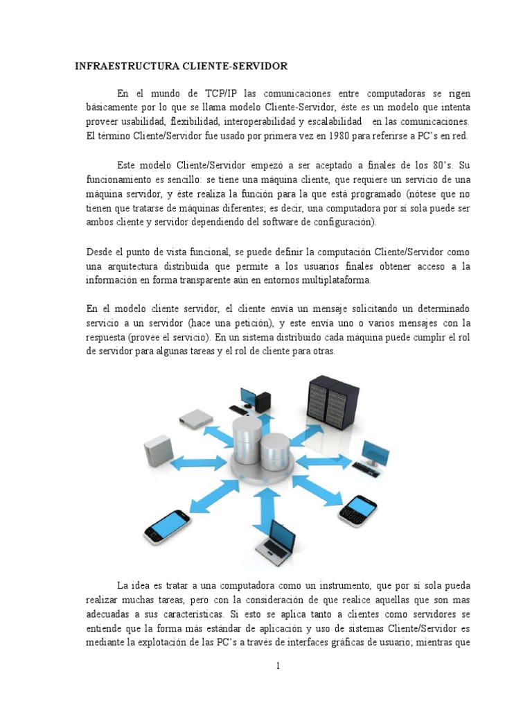 Infraestructura Cliente-Servidor | PDF | Servidor (Computación ...
