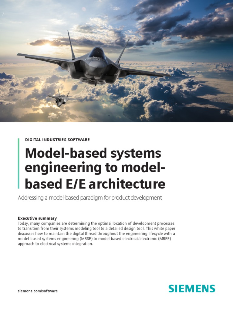 Siemens SW Model Based Systems Engineering To Model Based E - E Architecture WP - tcm27 109079 ...