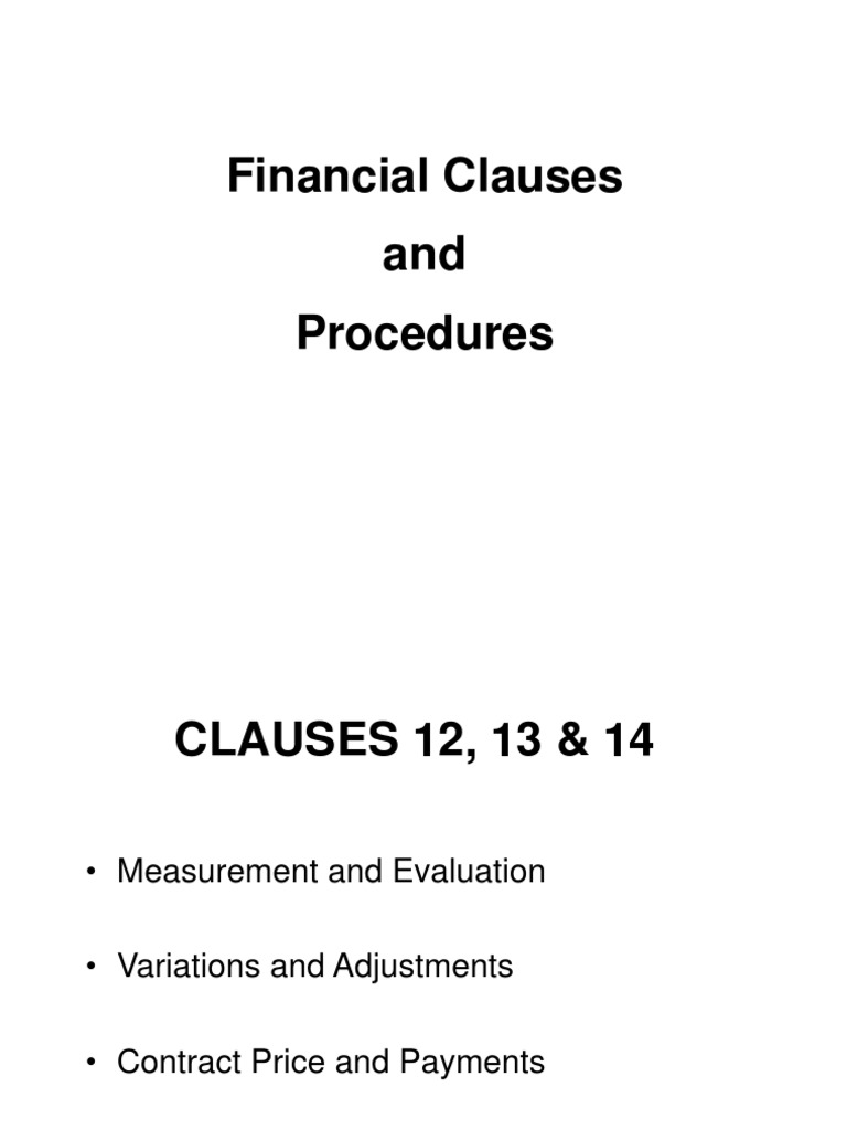 Session 6 - Payment Clauses and Procedures | PDF | Present Value | Payments