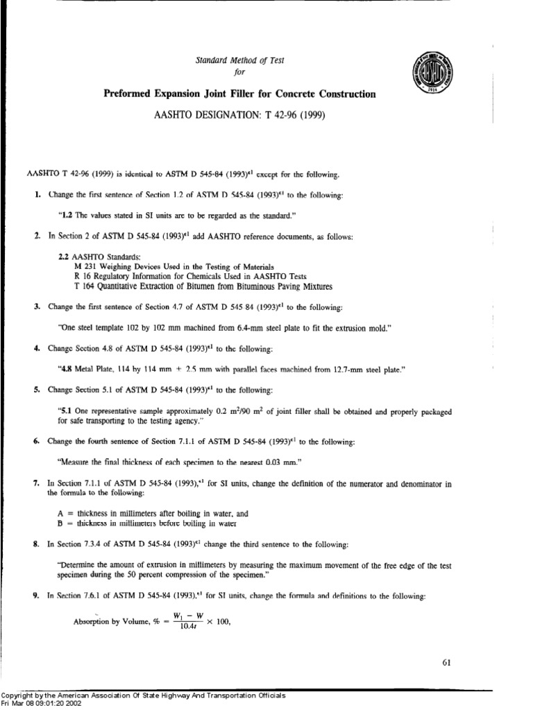 Aashto T42 | PDF