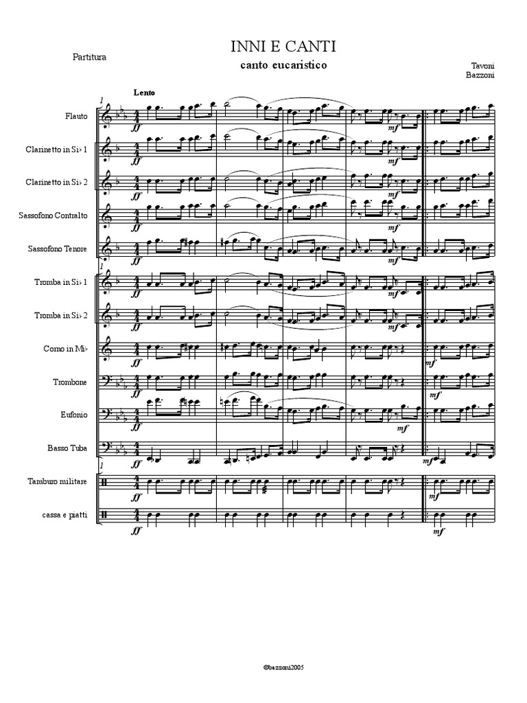 Inni e Canti Partitura | PDF