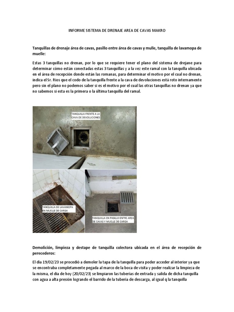 Destapado y Limpieza de Drenajes | PDF