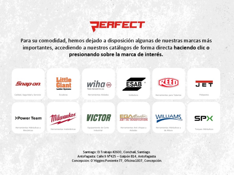 Catálogo Perfect: Acceso y Descargas | PDF