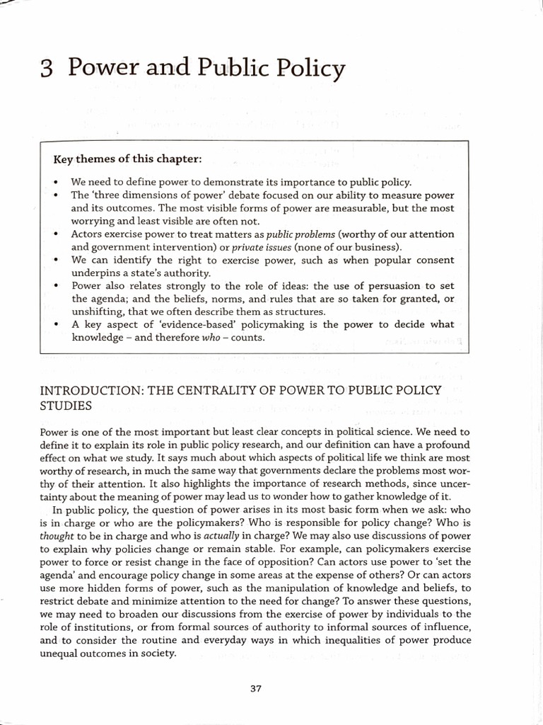 Cairney 2020 - Understanding Public Policy - 2 Edition - Chapter 3 | PDF | Power (Social And ...