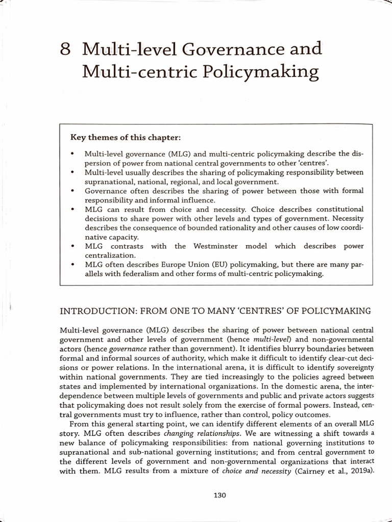 Cairney 2020 - Understanding Public Policy - 2 Edition - Chapter 8 ...