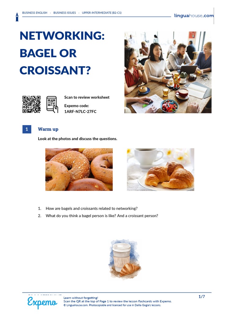 Networking Bagel or Croissant British English Student | PDF | Human Communication