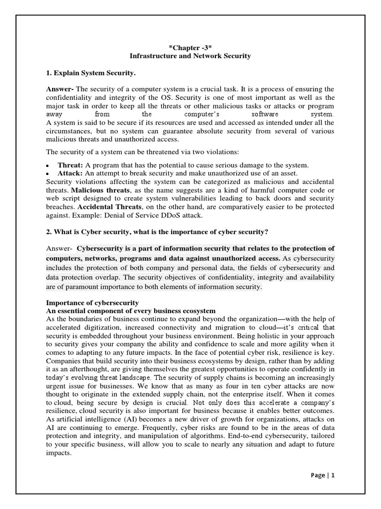 Chapert 3 and 4 PDF-1 | Download Free PDF | Security | Computer Security