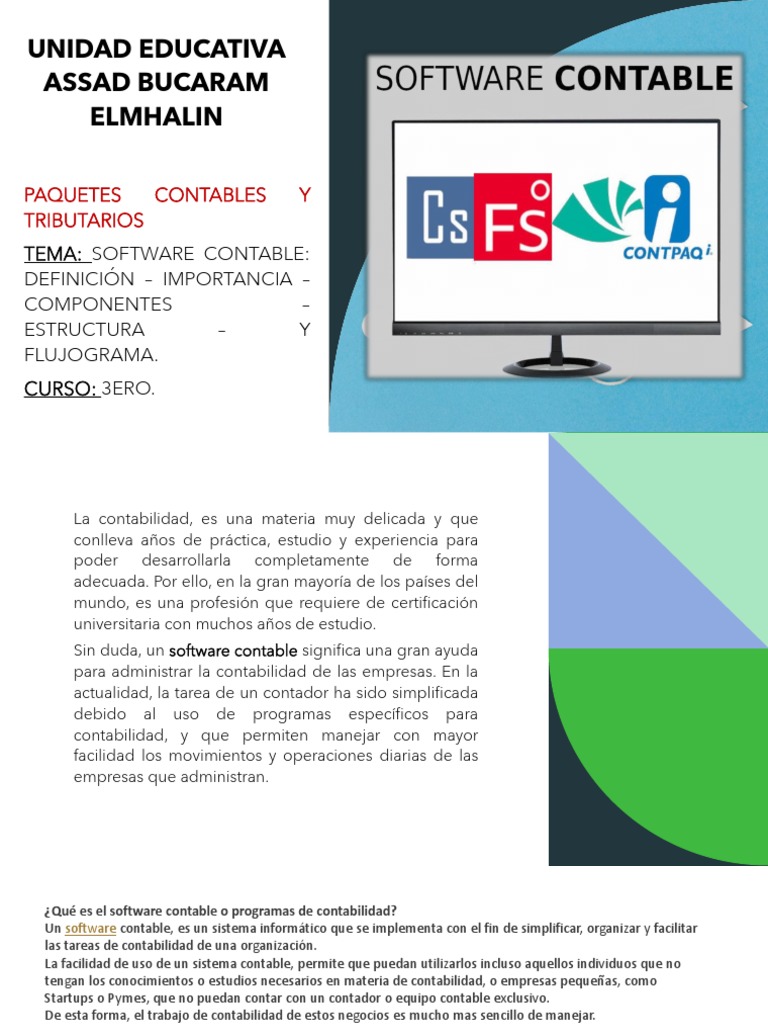 Software Contable: Definición y Funciones | PDF | Contabilidad | Software